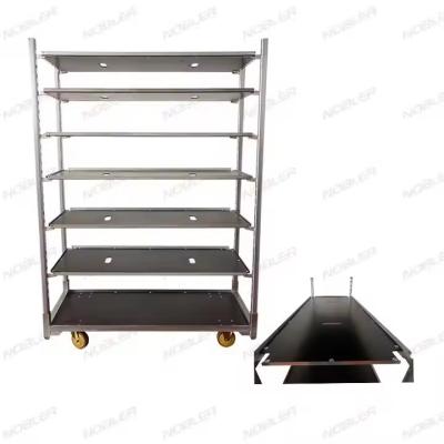 China Smooth Flower Transport Metal Dutch Flower Trolley Pp Wheels 1350*565*1900cm for sale