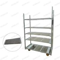 China White Metal Dutch Flower Trolley Easy To Clean Contemporary For Smooth Flower Handling for sale