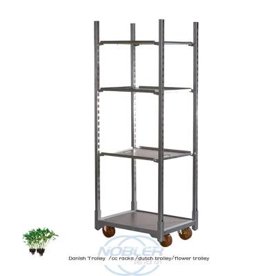 China Hot Galvanized Metal Farmers Dutch Flower Trolley For Display for sale