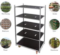 China Powder Coated Agricultural Planting Flower Danish Trolleys Cart For Greenhouse Harvest for sale