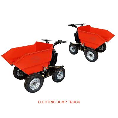 China 4 Tire Foldable Pedal At Rear Mini Dumper Electric Effort Saving Design for sale