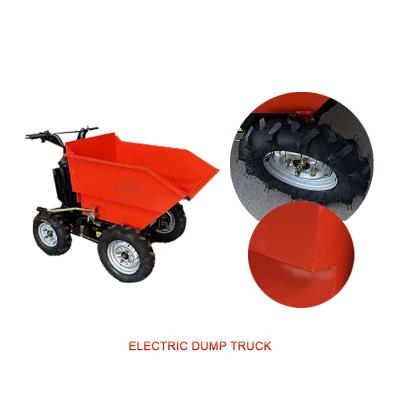 China sand Load Capacity Of 300 Kg Electric Mini Dump Truck Three Forward Gears High Medium Low for sale