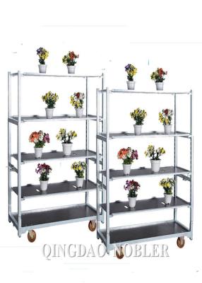 China 40KG shelf loading capacity flower trolley optimized for indoor flower display and quick movement of flower pots indoors for sale
