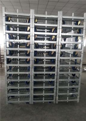 China Plant Q235 Four Wheel Display Danish Trolley Shelves for sale