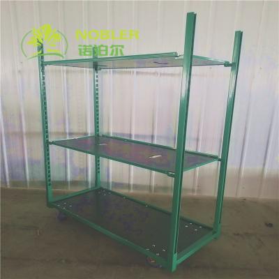 China Hot Galvanized Dutch Flower Trolley Display Rack Flower Trolley Shelf for sale
