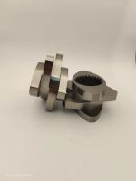 China 600rpm Customized Twin Screw Extruder Parts Threaded Block Plastic Granulator Accessories for sale