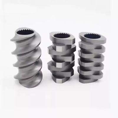 China Accuracy Customized On Demand Specifications Parallel Counter Rotating Double Twin Extruder Screw for sale