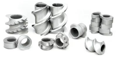 China Co-rotating Twin Screw Extruder Machine Parts Shaft Screw Segment Barrel And Side Feeder Uesd For Lithium Battery Machine for sale