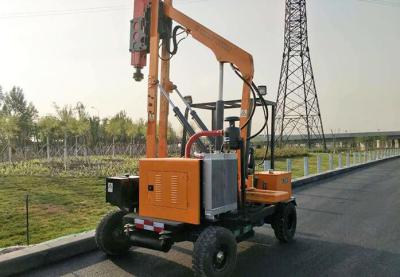 China Wheel Type Loading Guardrail Pile Driver YC360 Hydraulic Hammer 33kw Diesel Engine for sale