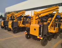 China Wheel Type Loading Guardrail Pile Driver YC360 Hydraulic Hammer 33kw Diesel Engine for sale