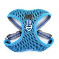 China Plain Fabric Dog Cooling Vest Mesh Breathable Dog Body Harness And Leash for sale
