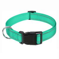 China Reflective Adjustable Dog Collar Polyester Nylon Pet Collar for Small Medium Large Dogs 500 pcs MOQ for sale