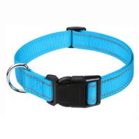 China Reflective Adjustable Dog Collar Polyester Nylon Pet Collar for Small Medium Large Dogs 500 pcs MOQ for sale