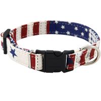 China Custom Double Padded Polyester Pet Collar with Reflective Strip 500pcs MOQ for sale