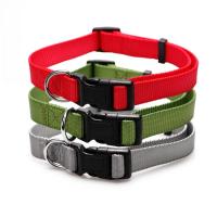 China Wide Adjustable Pink Reflective Dog Collar Lightweight Personalised Dog Harness for sale