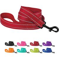 China Flexible Nylon Dog Leash Red Dog Walking Leash For Small Medium Large Dogs for sale