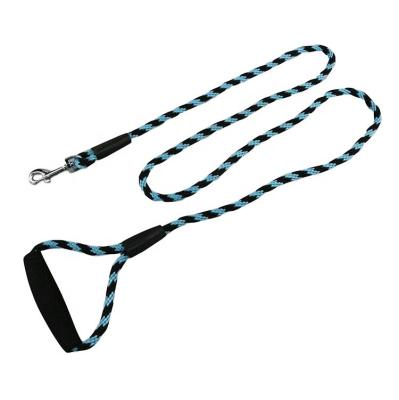 China Custom Polyester Pet Traction Rope Metal Clips Double Dog Leash for sale