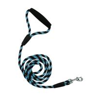 China Custom Polyester Pet Traction Rope Metal Clips Double Dog Leash for sale