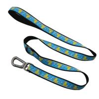 China Durable Black Pet Dog Collar PVC Logo Soft Polyester Custom Dog Collars for sale