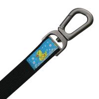 China Durable Black Pet Dog Collar PVC Logo Soft Polyester Custom Dog Collars for sale