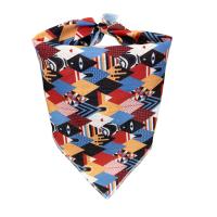 China Custom Printed Cotton Plaid Dog Bandanas Wearable for All Seasons S M Size for sale