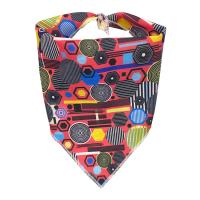 China Custom Printed Cotton Plaid Dog Bandanas Wearable for All Seasons S M Size for sale