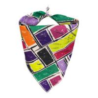 China Custom Printed Cotton Plaid Dog Bandanas Wearable for All Seasons S M Size for sale
