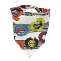 China Custom Printed Cotton Plaid Dog Bandanas Wearable for All Seasons S M Size for sale