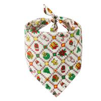 China Unique Shape Seasonal Dog Bandanas Washable Cozy Cotton Pet Bibs 500 Pcs MOQ for sale