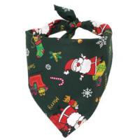 China Unique Shape Seasonal Dog Bandanas Washable Cozy Cotton Pet Bibs 500 Pcs MOQ for sale