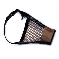 China Reflective Nylon Mesh Dog Muzzle Custom Painted Logo Anti Barking for sale