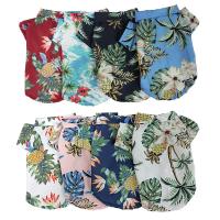 China Hawaiian Style French Bulldog Dog Hawaiian Shirt Pet Clothes Polyester Cotton 5 Sizes for sale