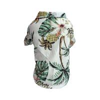 China Hawaiian Style French Bulldog Dog Hawaiian Shirt Pet Clothes Polyester Cotton 5 Sizes for sale