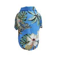 China Hawaiian Style French Bulldog Dog Hawaiian Shirt Pet Clothes Polyester Cotton 5 Sizes for sale