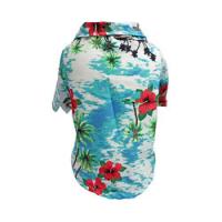 China Hawaiian Style French Bulldog Dog Hawaiian Shirt Pet Clothes Polyester Cotton 5 Sizes for sale