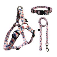 China Custom Logo Hunter Dog Leashes Cute Soft Flamingo Style Polyester for sale