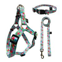 China Custom Logo Hunter Dog Leashes Cute Soft Flamingo Style Polyester for sale