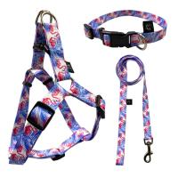 China Custom Logo Hunter Dog Leashes Cute Soft Flamingo Style Polyester for sale