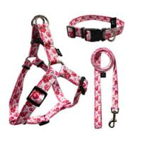 China Custom Logo Hunter Dog Leashes Cute Soft Flamingo Style Polyester for sale
