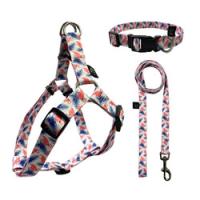 China Custom Logo Hunter Dog Leashes Cute Soft Flamingo Style Polyester for sale