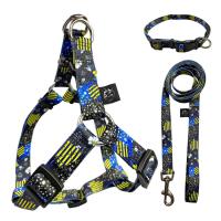 China 3 in 1 Dog Harness Set Nylon Polyester Pet Collar Leash for Walking Large Dogs 500 pcs MOQ for sale