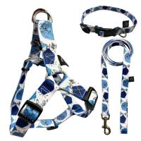 China Adjustable Dog Harness Set Polyester Dog Leash Collar For Pet Animal for sale