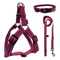 China Custom Logo Polyester Dog Harness Lead Set with Retractable Leash OEM 500 Pcs MOQ for sale