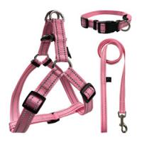 China Custom Logo Polyester Dog Harness Lead Set with Retractable Leash OEM 500 Pcs MOQ for sale