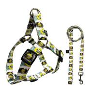 China Custom Soft No Pull Dog Harness Vest Set Adjustable Designer Harness Leash 3 Piece Polyester for sale