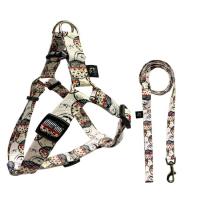 China Custom Soft No Pull Dog Harness Vest Set Adjustable Designer Harness Leash 3 Piece Polyester for sale