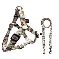 China Custom Soft No Pull Dog Harness Vest Set Adjustable Designer Harness Leash 3 Piece Polyester for sale