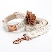 China Custom Printed Harness Leash Set Pu Leather Dog Collar Leash Set for sale