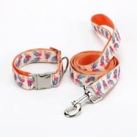 China Pu Leather Personalized Dog Collars Custom Printed Charms Designer Dog Collars for sale