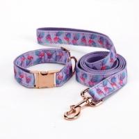 China Pu Leather Personalized Dog Collars Custom Printed Charms Designer Dog Collars for sale